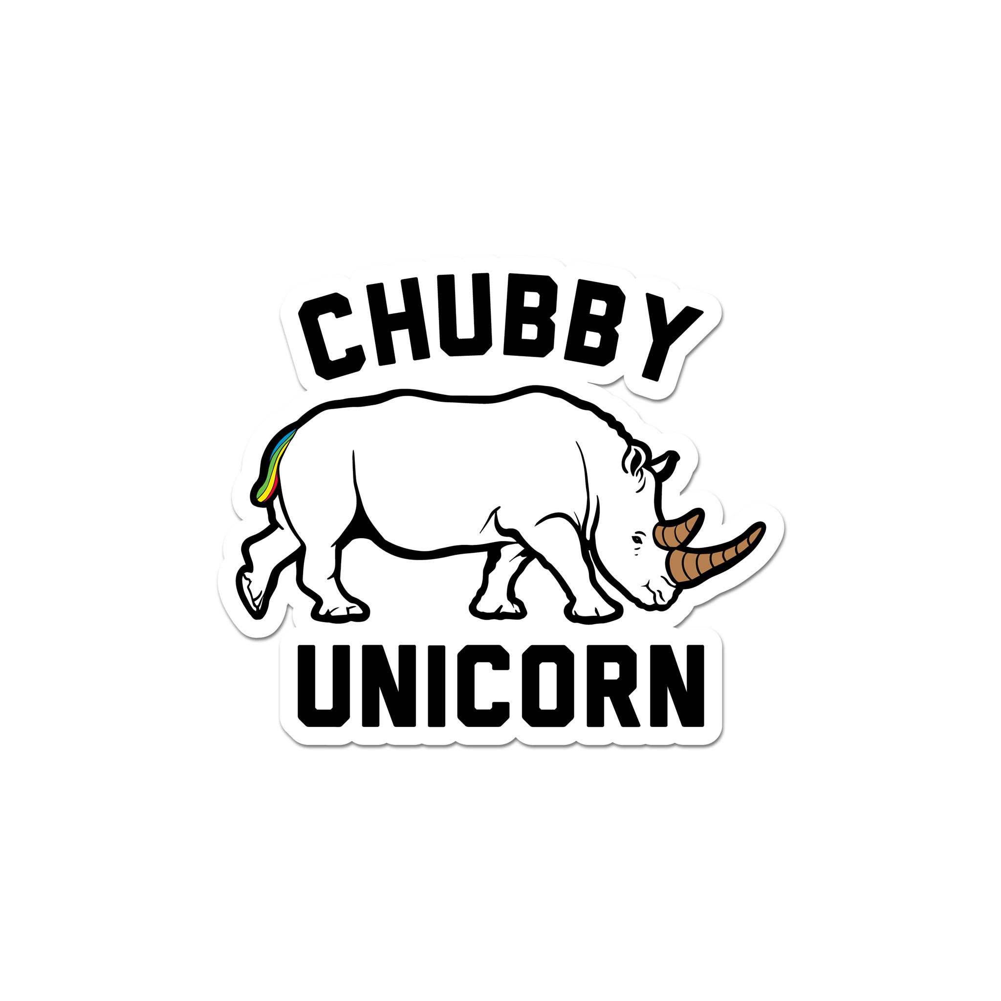 Chubby Unicorn Sticker The Chivery Chubby Unicorn Sticker The Chivery