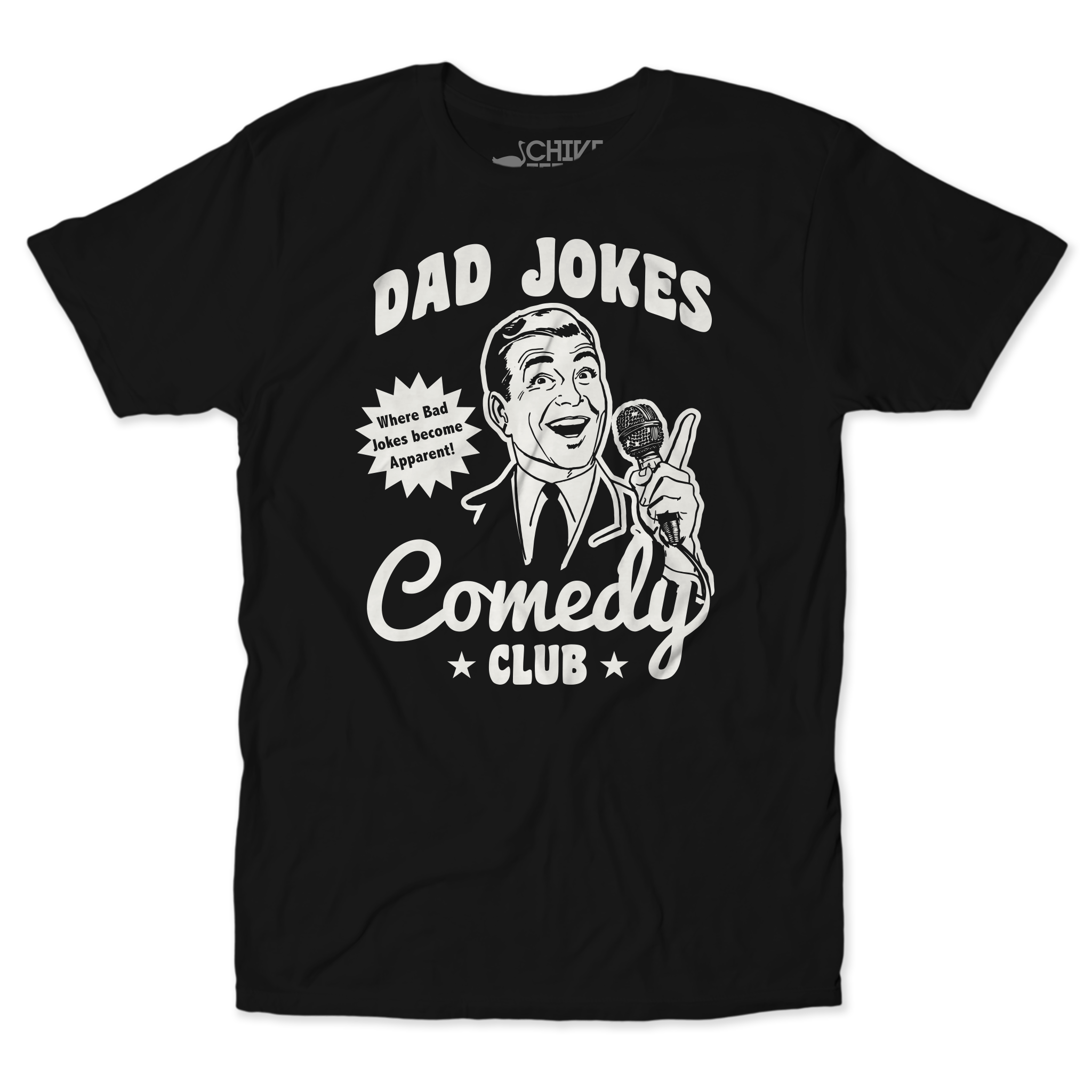 Dad Jokes Comedy Club Unisex Tee – The Chivery